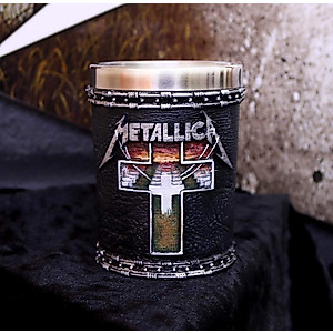 Nemesis Now Metallica-Master of Puppets Shot Glass 7cm, Resin w/stainless steel insert, Black, One Size, 330Ml
