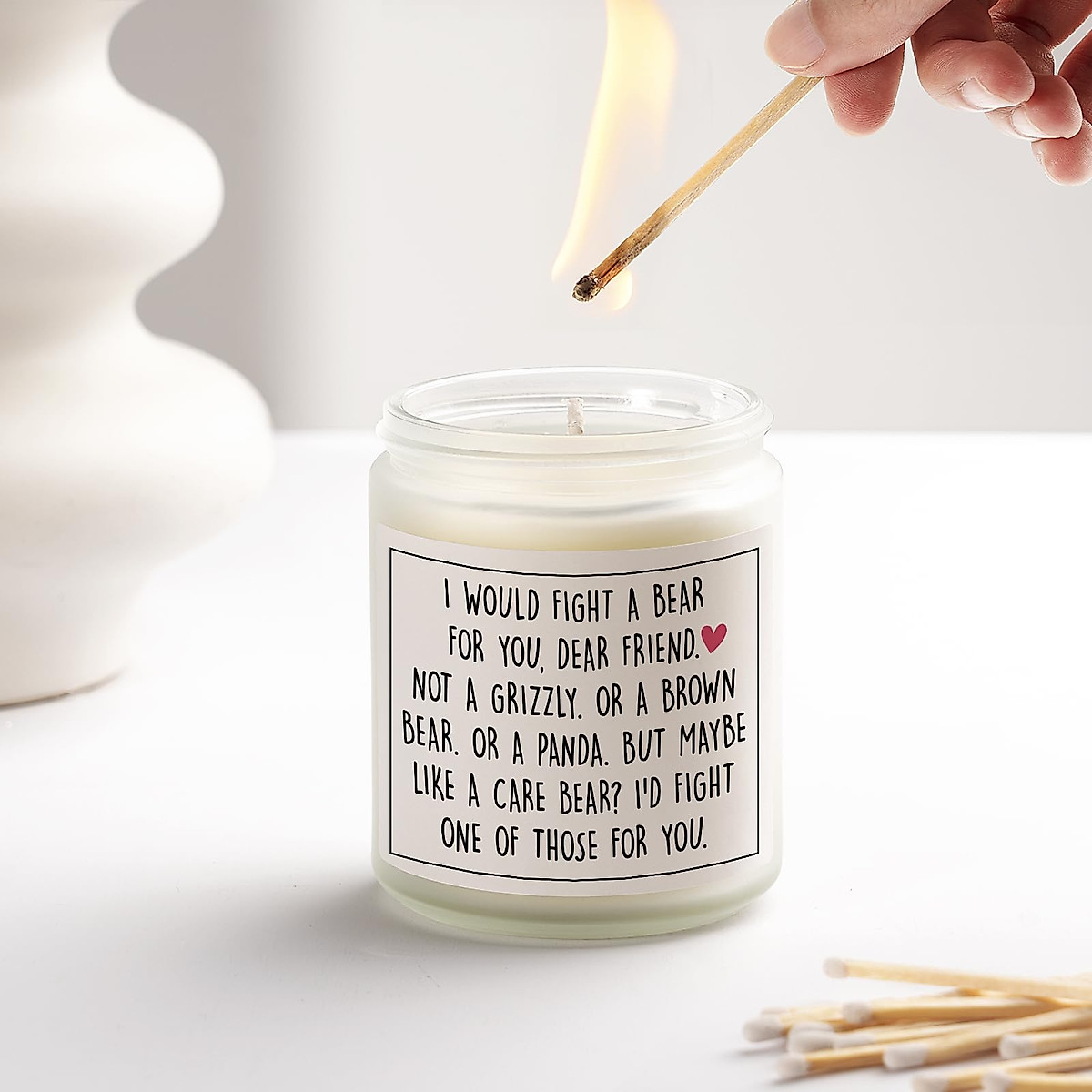 PETALSUN Friend Gifts for Women, Friend Birthday Gifts for Women Friendship - Handmade Lavender Natural Soy Wax Candle (7oz)- Christmas Gifts for Friends, Friendship Gifts for Women Friends