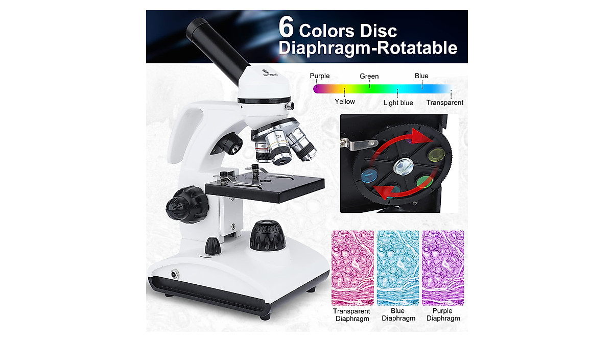 BNISE 100x-2000x Biological Microscope for Kids & Adults | Science ...