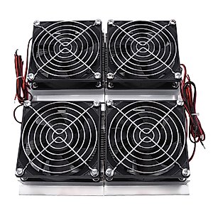 Thermoelectric Cooler Peltier, 12V 240W Semiconductor Refrigeration Cooling System Cold Plate Cooler with Fan
