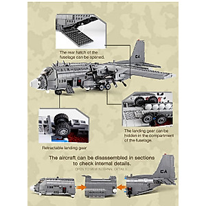 General Jim's AC-130 Gunship Building Blocks Plane Military Bricks Set - Ground-Attack Aircraft with Interactive Features | Compatibke with Cobi, Lego Sets and All Major Brands