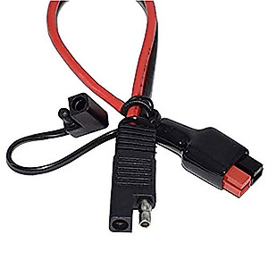 LIXINTIAN 10AWG 45A Connector to SAE Connector Cable,for Pre-Wired RV Boat Charge Battery Solar Panel, with 1 SAE Polarity Reverse Connector-1.6ft/0.5m