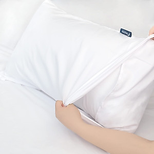 Extra Deep Pocket Air Mattress White Sheets Twin Size - 3Pcs Side Storage Pocket Fitted Sheet & Pillowcase Twin Deep Pocket Sheet Sets Easily Fits for Kids 16in to 24in Pillow Top Air Bed