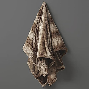 Beautyrest Zuri Reversible Faux Fur to Mink Electric Blanket, Auto Shut Off, Virtually Zero EMF, Multi Heat Setting, UL Certified, Machine Washable, Tan Throw 50x64