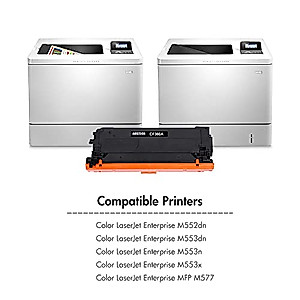 508A CF360A Toner Cartridge Black 2 Pack Replacement for HP 508A 508 CF360A Toner Cartridge for HP Color Enterprise M553 M553n M553dn M553x 553 MFP M577 Printer