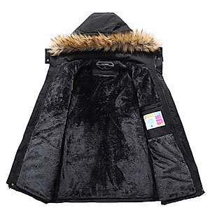 MOERDENG Men's Winter Snow Coat Warm Ski Jacket Waterproof Hooded Work Outerwear