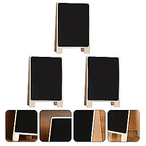 3pcs Message Board Wooden Memo Boards Wooden Display Boards Wooden Wooden Billborads Wooden Blackborads Wooden Writing Boards Standing Blackboards Wooden Writing Borads