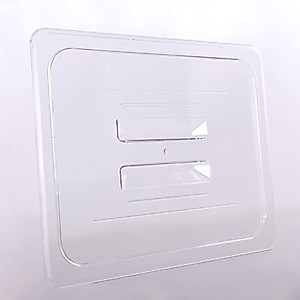 EASYROSE 6-Pcs Food Pan Lid Half Size Clear Polycarbonate Hotel Pan Cover with handle