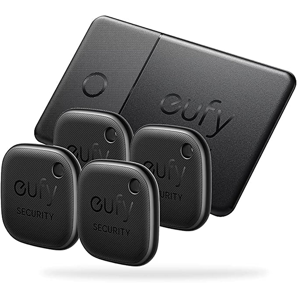 eufy Security by Anker SmartTrack (Black, 4Links +1Card), Works with Apple Find My (iOS Only), Item Tracker, Phone Finder, Water Resistant, Android Not Supported