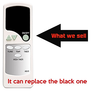 GENGQIANSI Replacement Remote Control for Lokatse Home FD19457 FD19458 FD19459 Wall Mounted Electric Fireplace