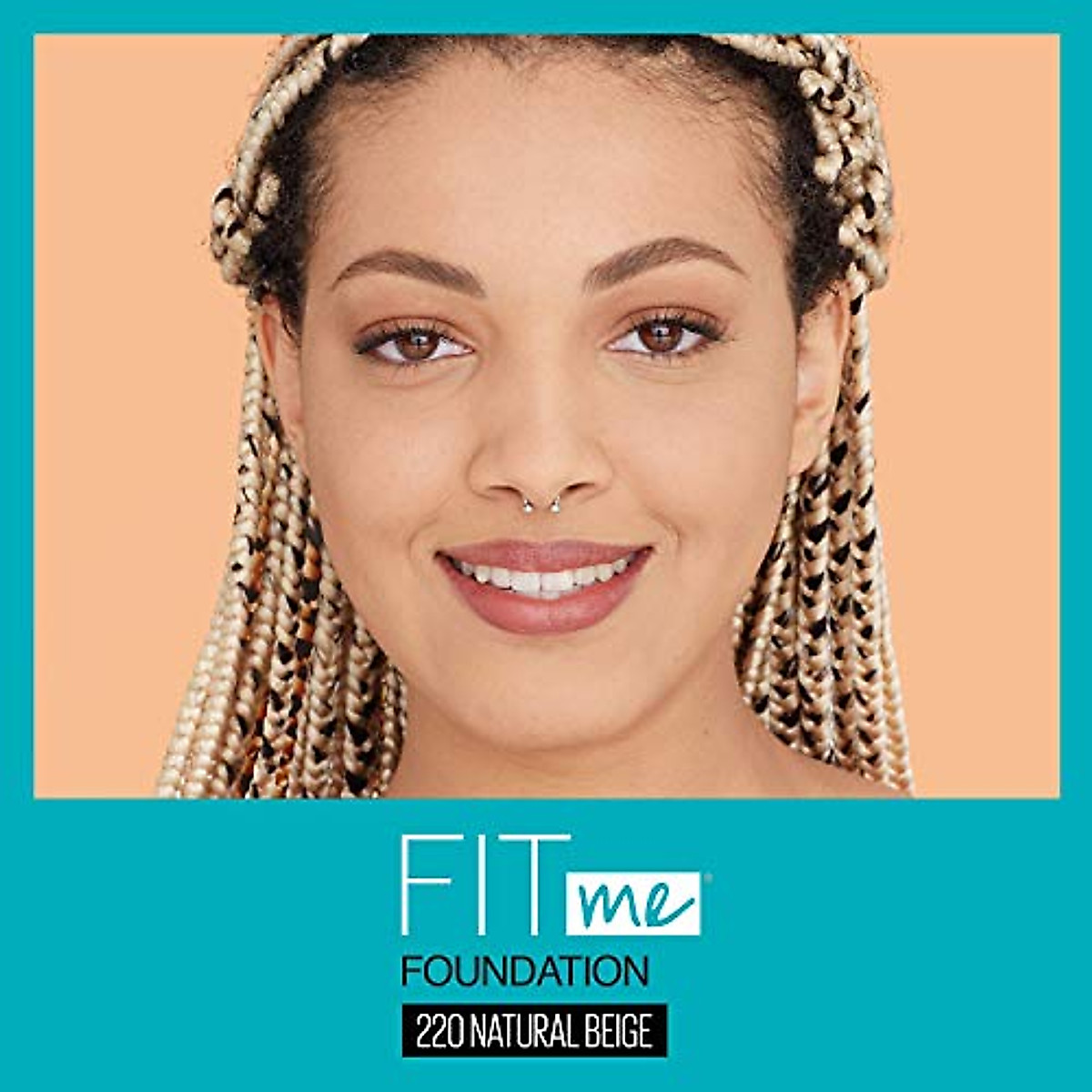 Maybelline Fit Me Matte + Poreless Liquid Foundation Makeup, Natural Beige, 1 fl; oz; Oil-Free Foundation