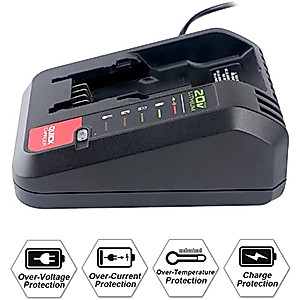 PCC692L 20V MAX Lithium Battery Charger Replacement for Porter-Cable 20V Lithium Battery PCC685L PCC680L PCC681L PCC682L Black Decker LCS1620 20V Lithium Battery LBXR20 LBX4020