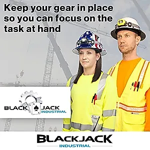 Blackjack Industrial BJi001 Hard Hat Clips for Headlamp, Lights, & Goggles| Fits All Hard Hats & Helmets | Heat Resistant for Mining, Oil and Gas, Utilities, and Construction Workers (Pack of 4 Clips)