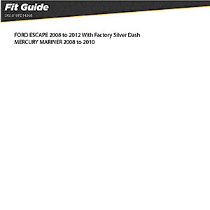 Scosche FD1436B Compatible with 2008-12 Ford Escape / Mercury Mariner / Mazda Tribute, ISO Double DIN & DIN+Pocket Dash Kit; Silver
