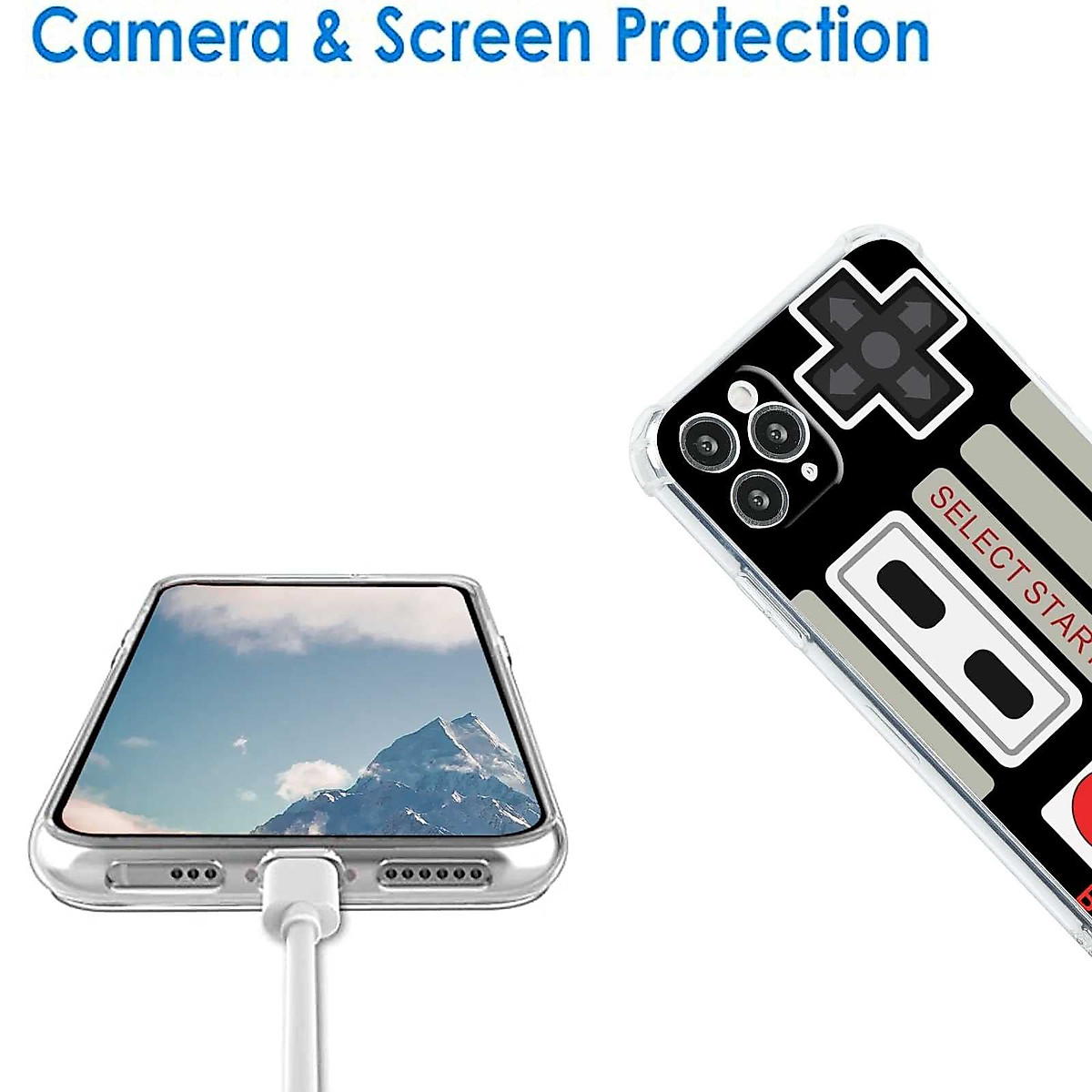 for iPhone 11 Pro Max Retro Arcade Game Case, Gameboy Video Game Controller Graphic Print Design iPhone case for Boys Men, Unique Trendy TPU Bumper Cover Case for iPhone 11 Pro Max