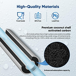 PUREPLUS 5 Micron 10" x 4.5" Whole House Sediment and Carbon Water Filter Replacement Cartridge for GE FXHTC, GXWH40L, GXWH35F, GNWH38S, Culligan RFC-BBSA, WRC25HD, PP10BB-CC, Pentek RFC-BB, 2Pack
