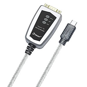 DTECH FTDI USB to RS485 Cable RS422 USB C to Serial Adapter with Breakout Board LED Indicators RS-485 RS-422 Cable Converter Supports Windows 11 10 8 7 XP Mac (3 Feet)