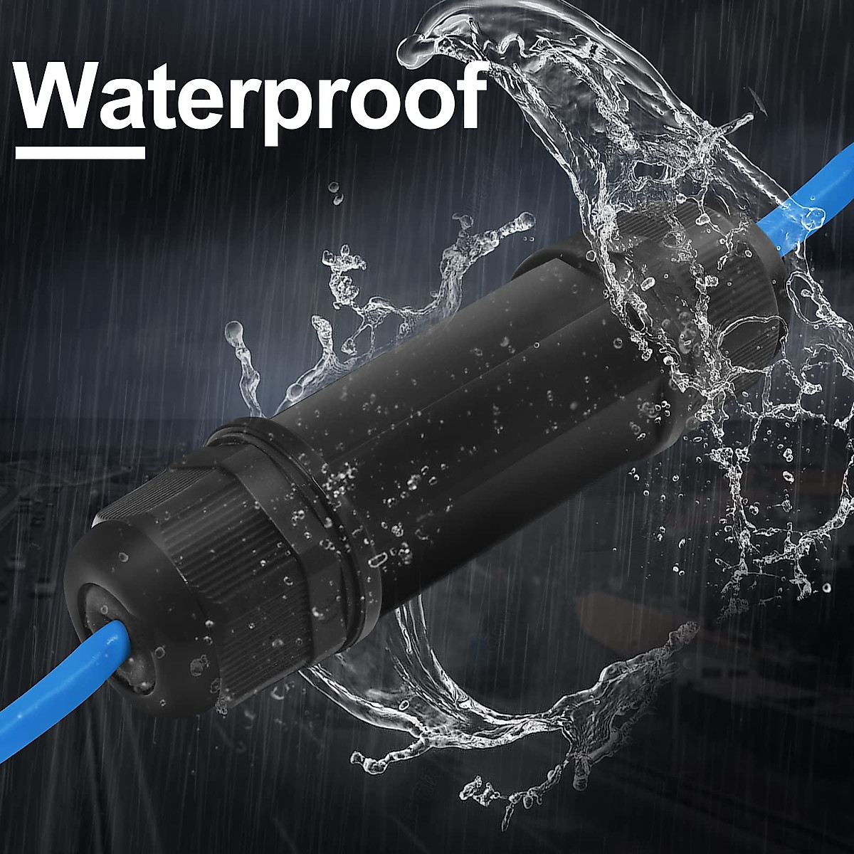 YIOVVOM RJ45 Waterproof Shielded ethernet Cable Box, Female to Female, Panel Mount, 8P8C,CAT 6, CAT 5, CAT 5E, M22 IP67 Ethernet LAN Cable Coupler Outdoor Weatherproof Underground Splice (6-Pack)