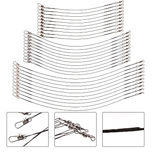30pcs Lure Line Fishing Lines Fishing Leaders Saltwater Fishing Fishing Lines Metal Fishing Leading Wire Professional Fishing Lines Fish Leaders