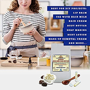 ANCIENT HEALTH REMEDIES Organic Unrefined Raw AFRICAN IVORY WHITE SHEA BUTTER BLOCKS/JAR Bulk Size Grade A for Anti Aging Dry Skin Base for DIY Body Butter, Beauty(Ghana) (10-3/8 x 5-1/4 x 3)