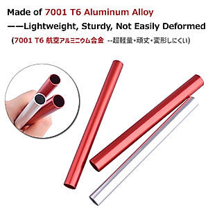Azarxis Tent Pole Repair Splint Repair Kit Spare Repair Emergency Tube for Diameter 8.6-9.5mm Tent Pole (Red - 10 Pack - for Tent Pole 8.6-9.5mm)