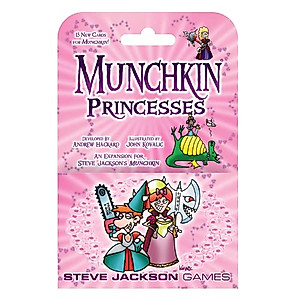 Steve Jackson Games Munchkin Princesses Card Game (Mini-Expansion) | 15 Cards | Adult, Kids, & Family Game | Fantasy Adventure Roleplaying Game | Ages 10+ | 3-6 Players | Avg Play Time 120 Min | from