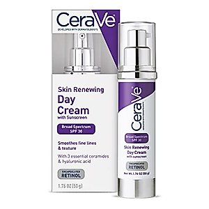 CeraVe Anti Aging Face Cream with SPF 30 Sunscreen | Anti Wrinkle Cream for Face with Retinol, SPF 30 Sunscreen, Hyaluronic Acid, and Ceramides | 1.76 Ounce
