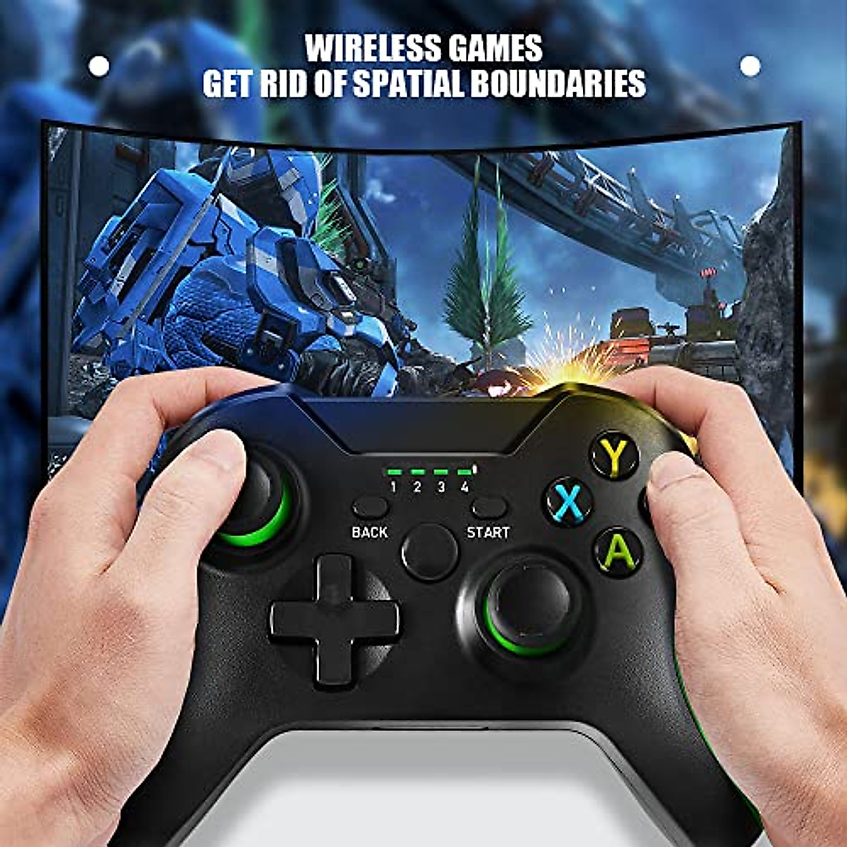Zamia Wireless Controller for Xbox One, Enhanced Gamepad 2.4GHZ Game ...