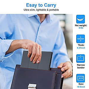 10.5inch Portable Monitor 1920x1280P FHD IPS Screen USB-C Laptop Monitor HDMI Second External Monitor for Laptop,PC,Mac Phone,PS,Swich,IPS Ultra-Thin Zero Frame Gaming Monitor/Premium Smart Cover