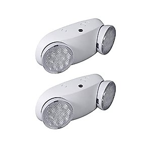 CM MZY Emergency Lights with Battery Backup,Commercial Emergency Light,Two Adjustable LED Light Head Emergency Lighting Fixtures,120-277V AC, UL Certified (2PCS)