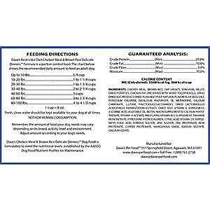 Dave's Natural Pet Food | Restricted Diet Chicken Meal & Brown Rice Dry Dog Food | Solve Food Sensitivities Naturally | Family Owned, Made in USA, for All Life Stages | 4# Bag