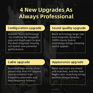 KZ ZSN Pro X in Ear Monitor Earphone 1BA 1DD Wired Earphone HiFi Sport Gaming Earbuds Headphones Compatibility for Phone Computer Tablet