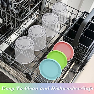 6 Pack Replacement Pint and Lid with Fork, SPOKKI Pint Containers with Silicone Lids, Compatible with Ninja Creami NC301 NC300s NC299AMZ Series, Airtight & Dishwasher Safe