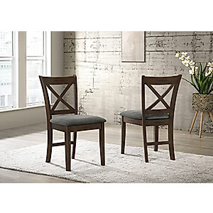 Liveasy Furniture 5-Piece Wood Extendable Dining Table Set with Drop Leaf Table and 4 Upholstered Chairs for Small Places (4 Seats)