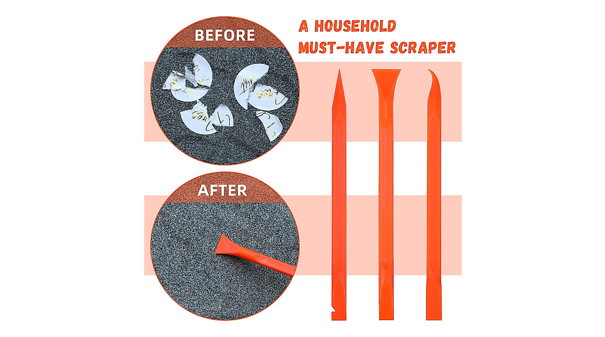 Multi-Purpose Plastic Scraper Set - 18 Non-Scratch Tools for Cleaning