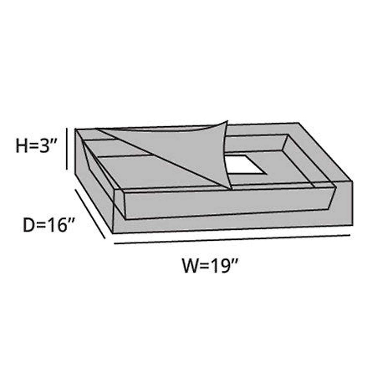 Covermates Keepsakes - Serveware Storage - Padded Protection - ID Window - Stain Resistant - Machine Washable - China Storage-Slate