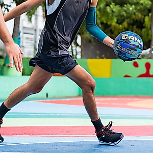 AND1 Xcelerate Rubber Basketball: Official Regulation Size 7 (29.5 inches) - Deep Channel Construction Streetball, Made for Indoor Outdoor Basketball Games