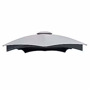 APEX GARDEN Replacement Canopy Top for Lowe's Allen Roth 10X12 Gazebo #GF-12S004B-1 (Grey)