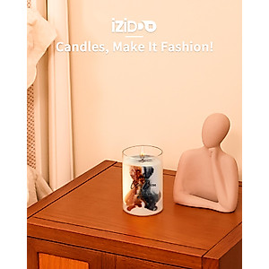 IZIDDO Coffee Bean Candles for Home Scented,15oz Extra Strong Scented Candles,90 Hours Burn Handmade Tie-Dye Candle,Holiday Candles Gifts for Women Men