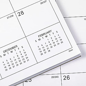 Wall Calendar 2023-2024 - 2 Yearly Wall Calendar 2023-2024, JULY 2023 - JUNE 2025, 14.8'' x 11.5'', Twin-Wire Binding, Large Blocks with Julian Dates, Perfect for Planning and Organizing Your Home and Office