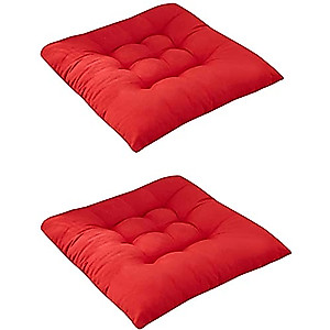 Outdoor Garden Chair Cushions Set of 2,Patio Chair Cushions for Outdoor Furniture,Outside Lawn Seat Cushions Indoor Round/Square Chair Seat Pads Pillows Replacement for Kitchen Dining(B4/Square)