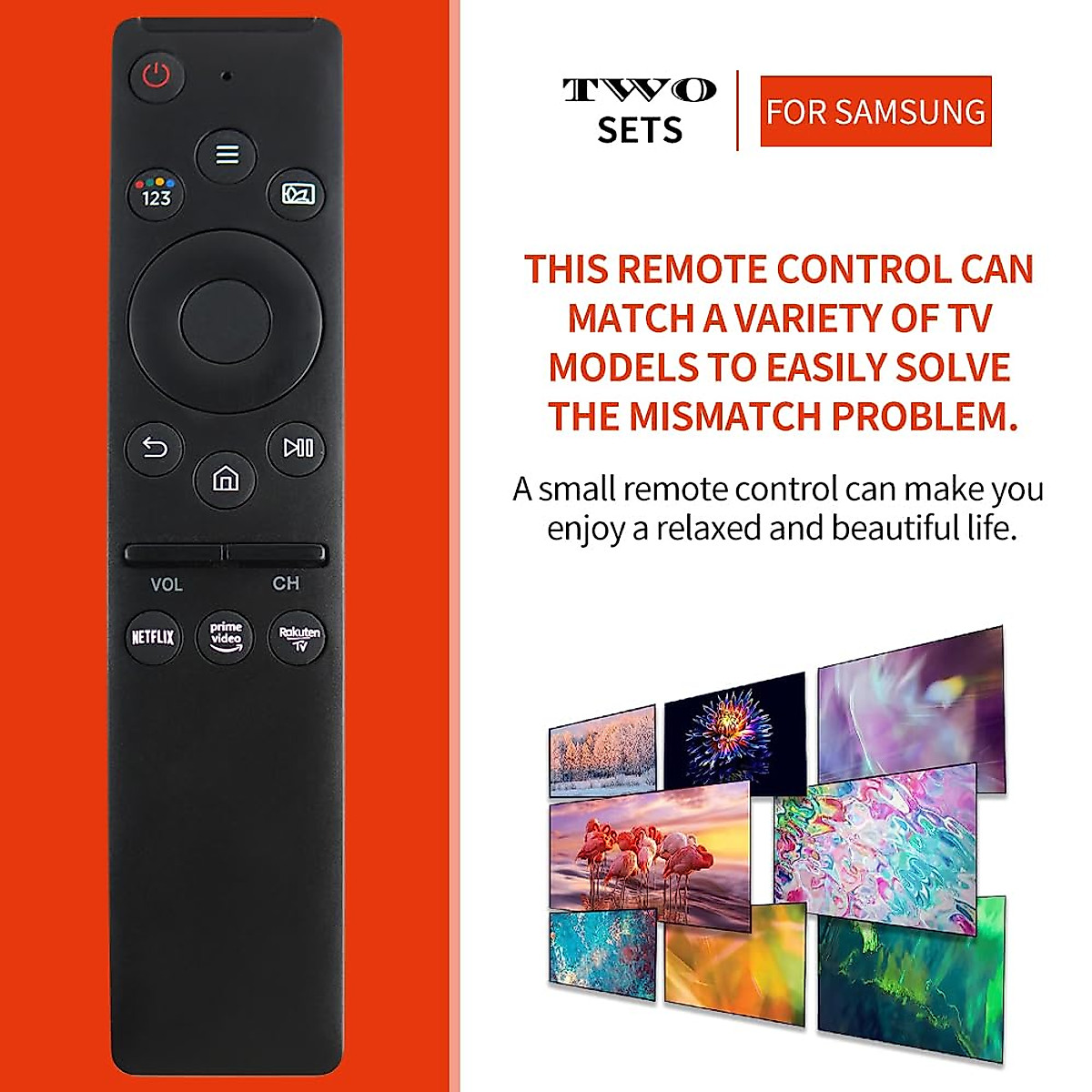 (Pack of 2) BN59-1330 Universal Remote Control for All Samsung TV Replacement for All LCD LED HDTV 3D Smart Samsung TVs Remote