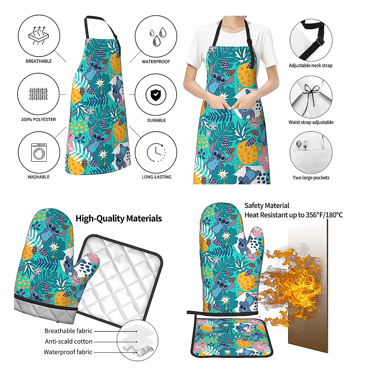 Christmas Gift Stitch Kitchen Utensils Set Idea Utensil Wooden Spoons Set House Warming Wedding Present Kitchen Gift Set Quality Stitch Stuff