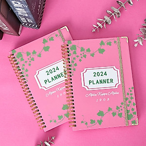 AKA Sorority 2024 Planner January 2024 - December 2024, Sorority Paraphernalia Weekly Monthly Planner for AKA Womens