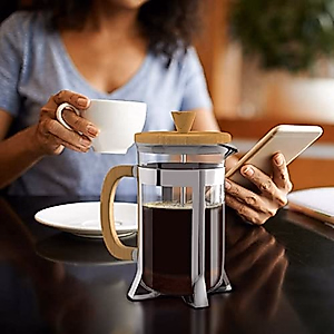 Upromax French Press 8-Cup Coffee Makers, Heat-Resistant Borosilicate Glass