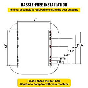Bestauto Universal Adjustable Forklift Seat with Safety Belt, Full Suspension Seat Replacement for Heavy Mechanical Seat