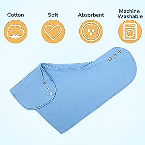 Adult Drool Bandana Bibs, Large Absorbent Special Needs Bibs Set for Teens, Adults, 4+ Years Boy Girl Men Women, 3 Packs