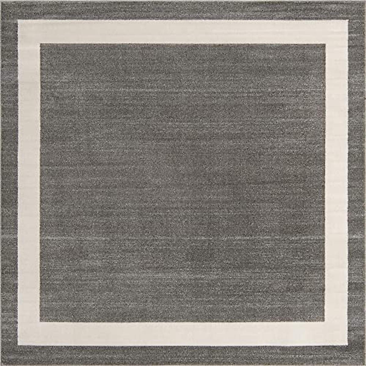 Unique Loom Del Mar Collection Area Rug-Transitional Inspired with Modern Contemporary Design, Square 8' 0" x 8' 0", Gray/Ivory