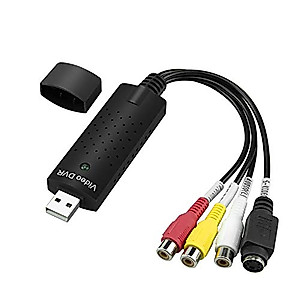 Little World The VHS to Digital Converter - USB 2.0 Audio/Video Converter, Video Capture Card VHS Box VHS VCR TV to Digital Converter Windows 2000/Win Xp/Win Vista/Win 7/Win 8/ Win 10/ Win 11/ Mac