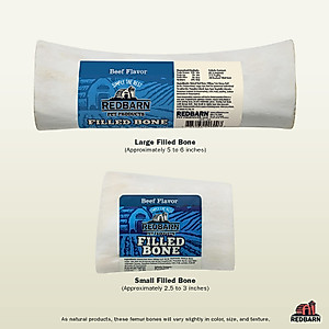 Redbarn Filled Dog Bones | Natural Long-Lasting Dental Treats; Suitable for Aggressive Chewers | Small (3") - 3 Bones (Beef, Peanut Butter, Cheese N' Bacon)